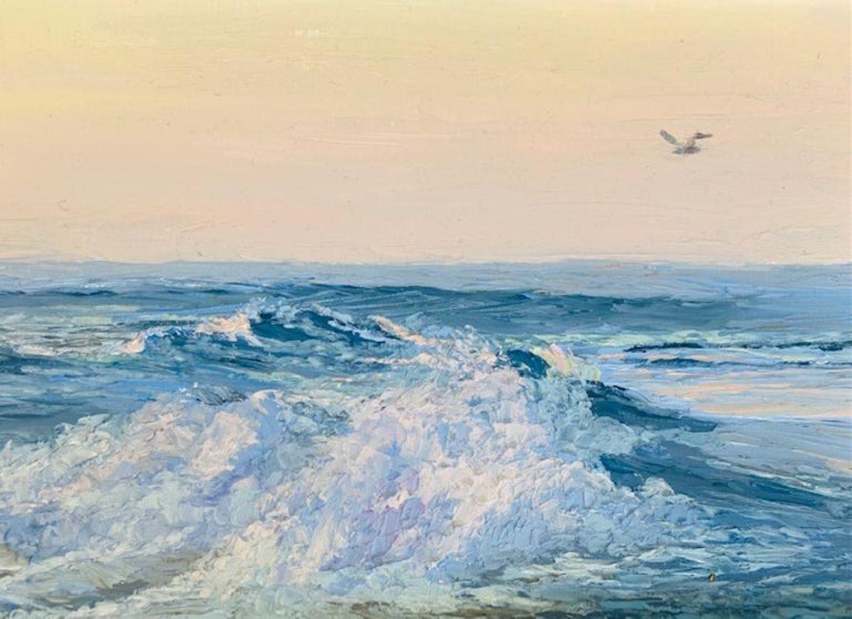 Lea Novak - Twilight on the Beach, original contemporary marine ...