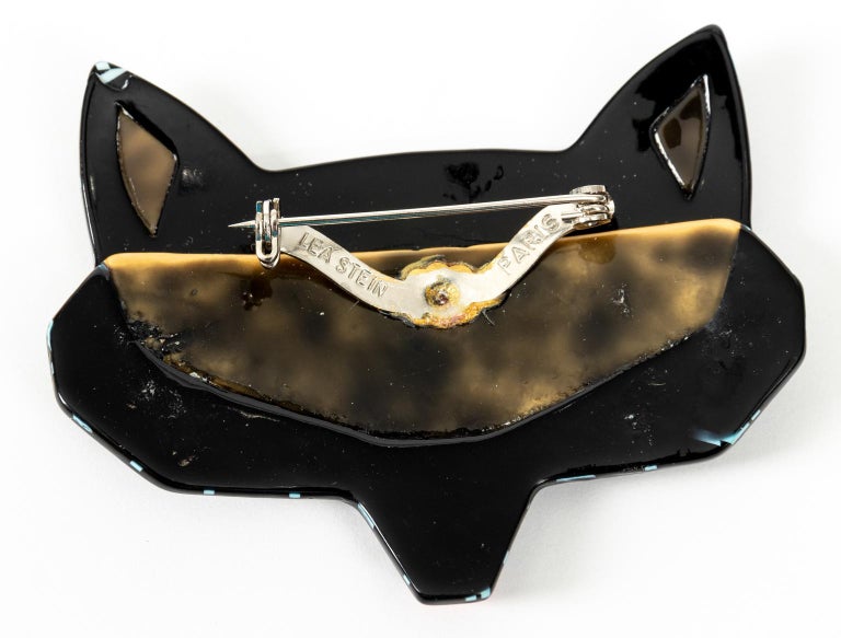 Lea Stein Paris The Fox Pin For Sale at 1stDibs