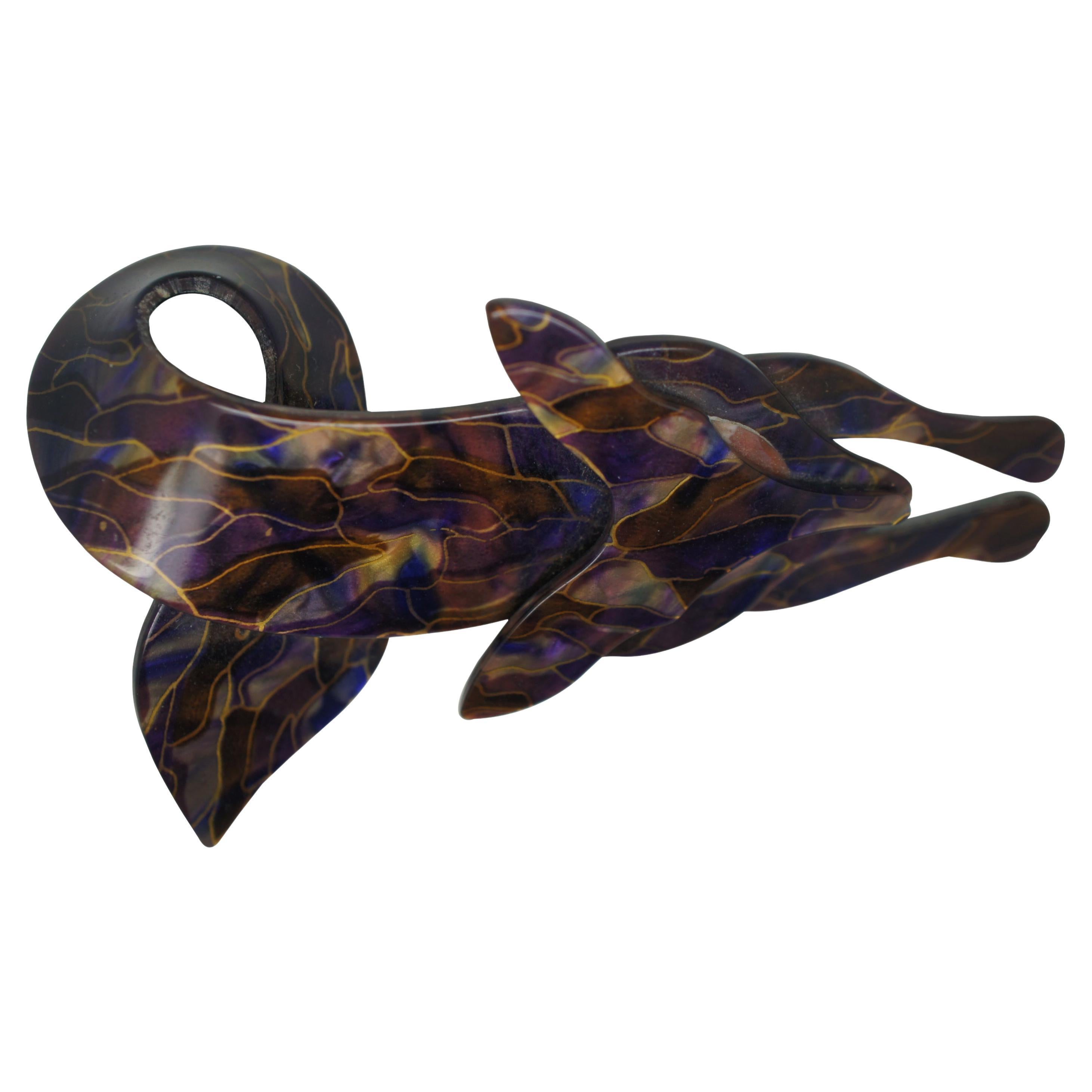 Lea Stein Paris The Fox Pin For Sale at 1stDibs