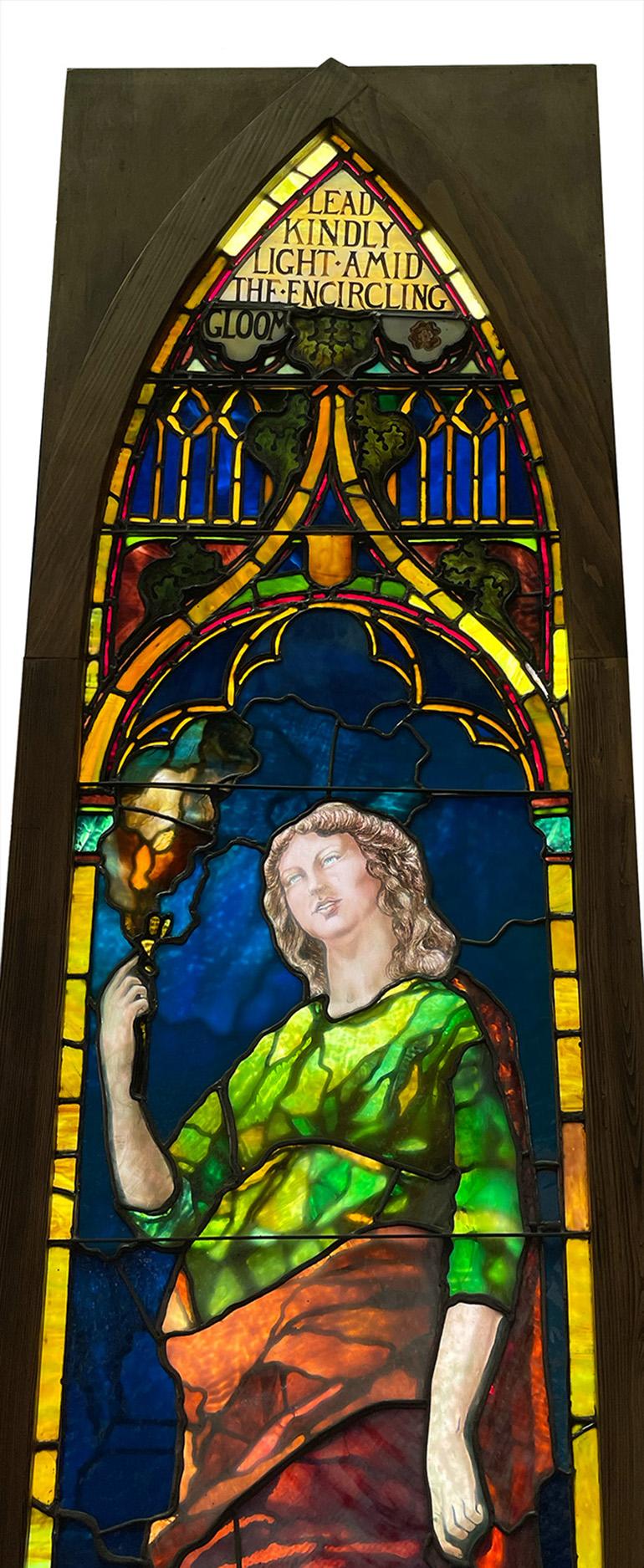 Lead Kindly Light Tiffany Stained-Glass Window at 1stDibs
