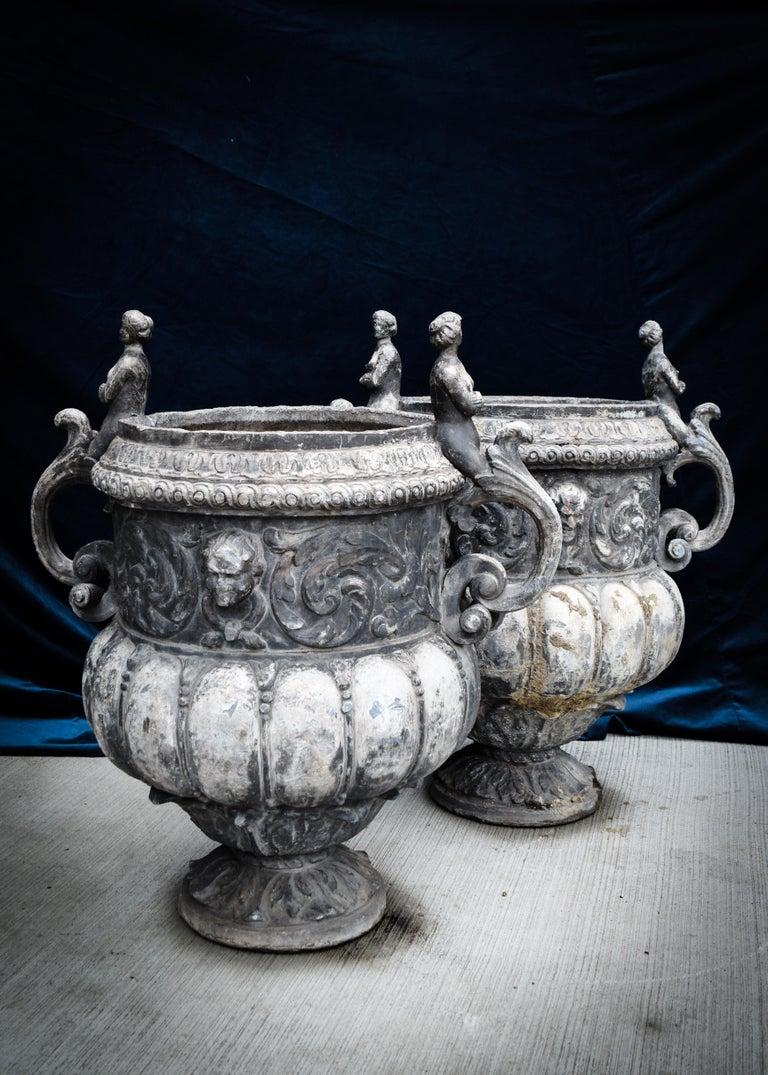 Lead Mermaid Hampton Court Urns At 1stdibs Mermaid Urns