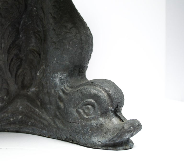 Lead Stephen C. Markham Dolphin Bird Bath For Sale at 1stDibs