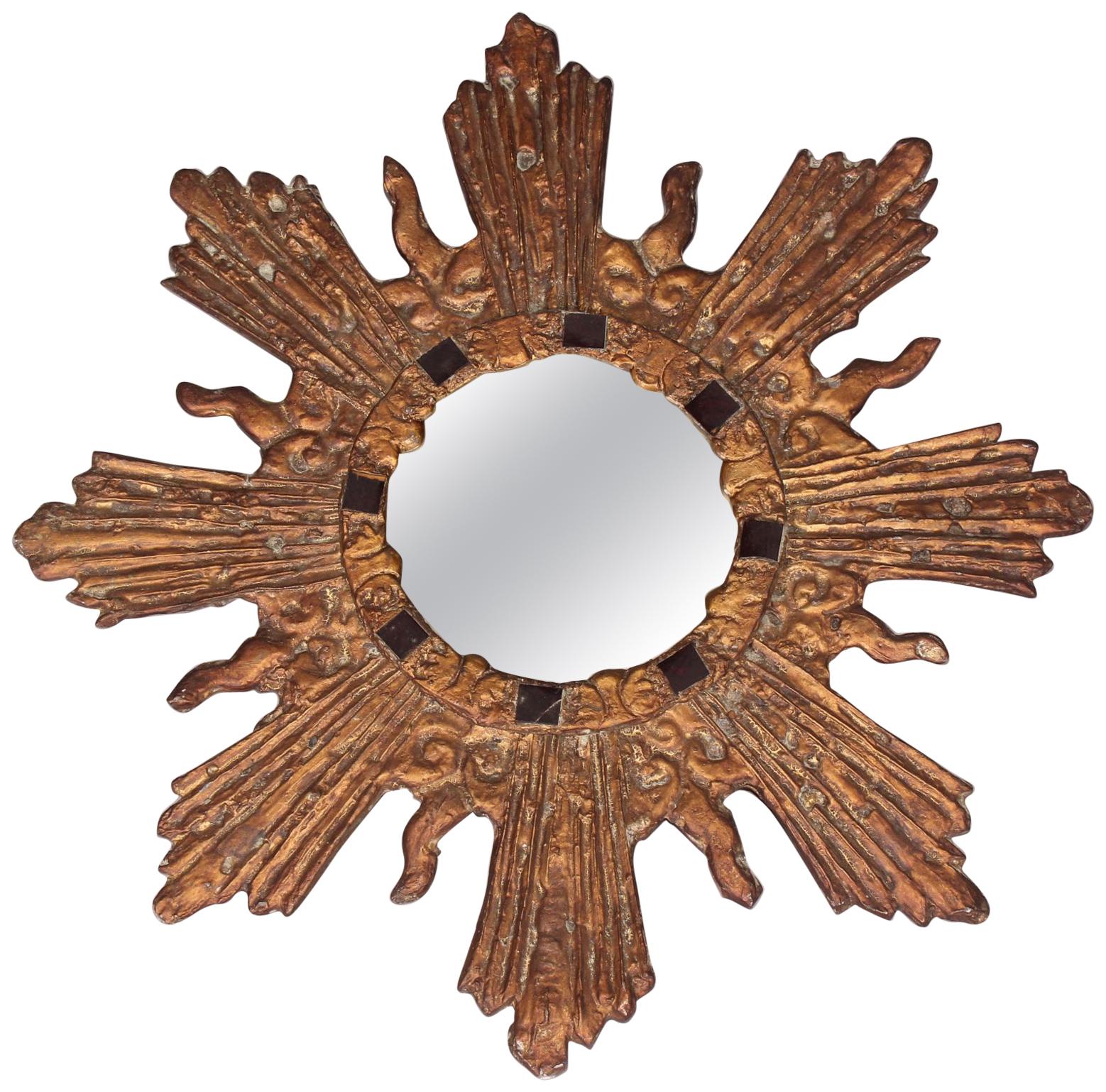 Metal Arrow Sun Ray Mirror For Sale at 1stdibs