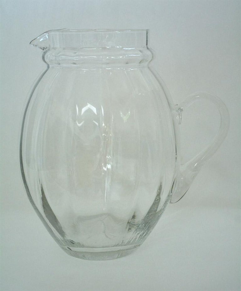 Leaded Italian Glass Water Pitcher For Sale at 1stDibs