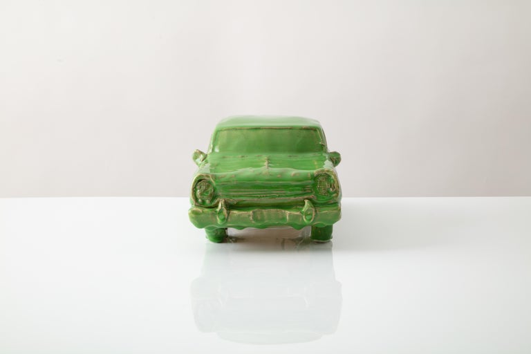 "Leaf Rambler" Glazed Ceramic Car Sculpture For Sale at 1stDibs