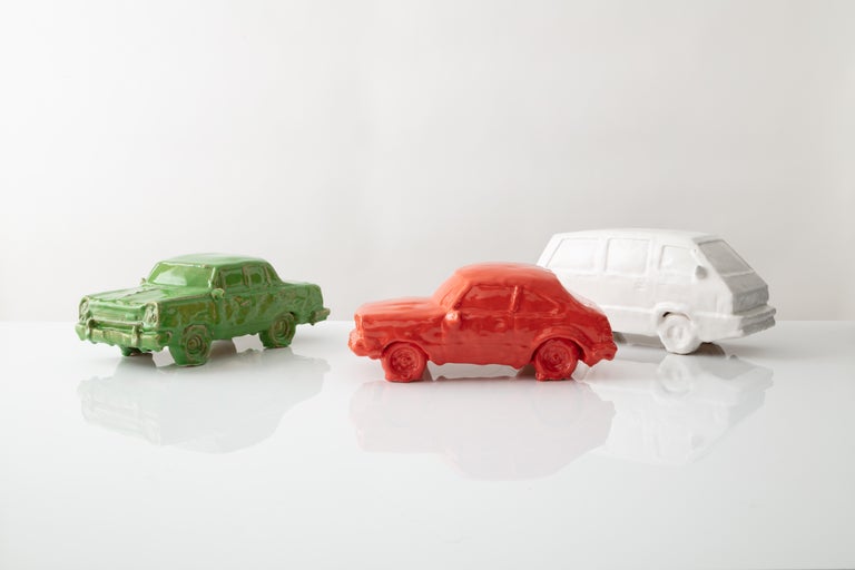 "Leaf Rambler" Glazed Ceramic Car Sculpture For Sale at 1stDibs