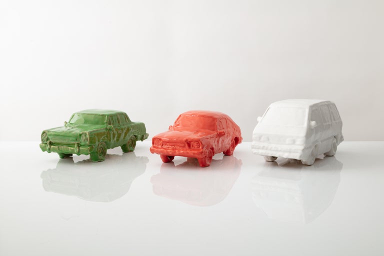 "Leaf Rambler" Glazed Ceramic Car Sculpture For Sale at 1stDibs