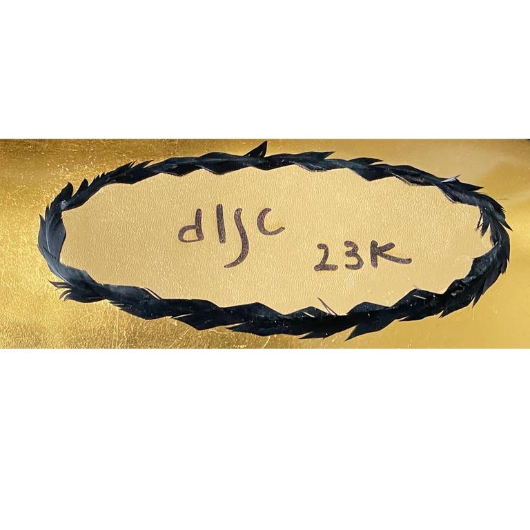 Leaf Shape Metal Jet Crystals and Burnt Peacock For Sale at 1stDibs