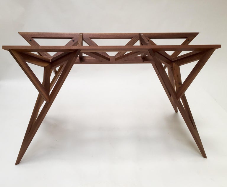 Leapfrog Design Table, Essential in Wood and Glass For Sale at 1stDibs