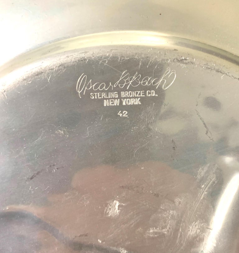 "Leaping Stag Bowl," Rare Art Deco Bowl with Sculptural Relief by Oscar ...