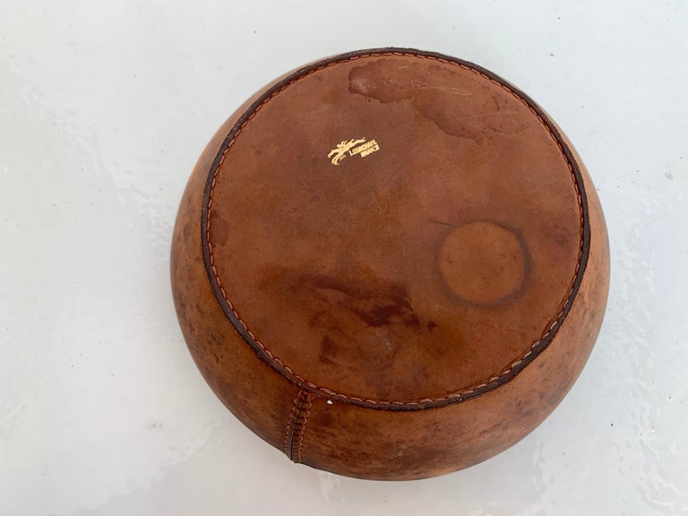 Leather and Ceramic Ashtray by Longchamps at 1stDibs | ceramic ashtrays
