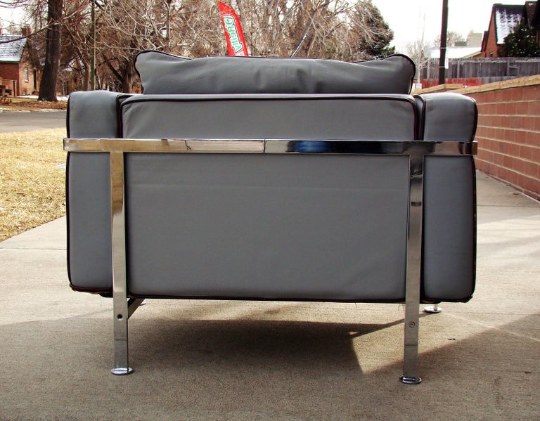 Leather and Chrome Lounge Chairs by Robert Hausmann for Desede, Sweden ...