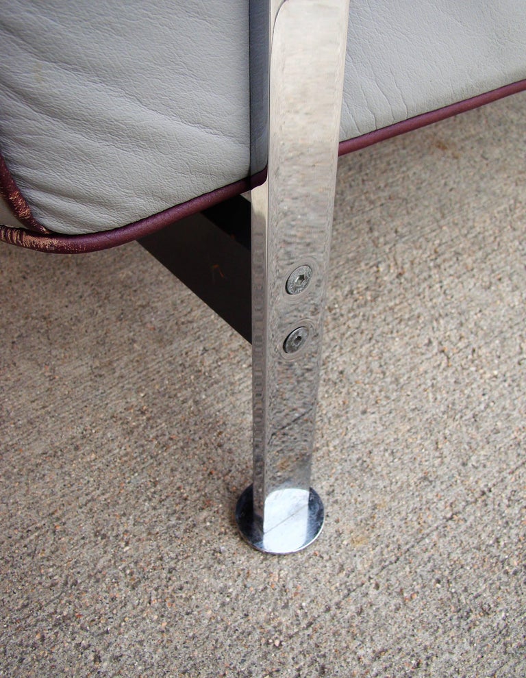 Leather and Chrome Lounge Chairs by Robert Hausmann for Desede, Sweden ...