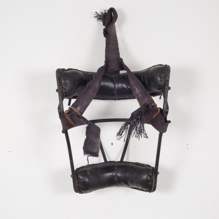 Leather and Metal Catcher's Mask, c.1940 at 1stDibs