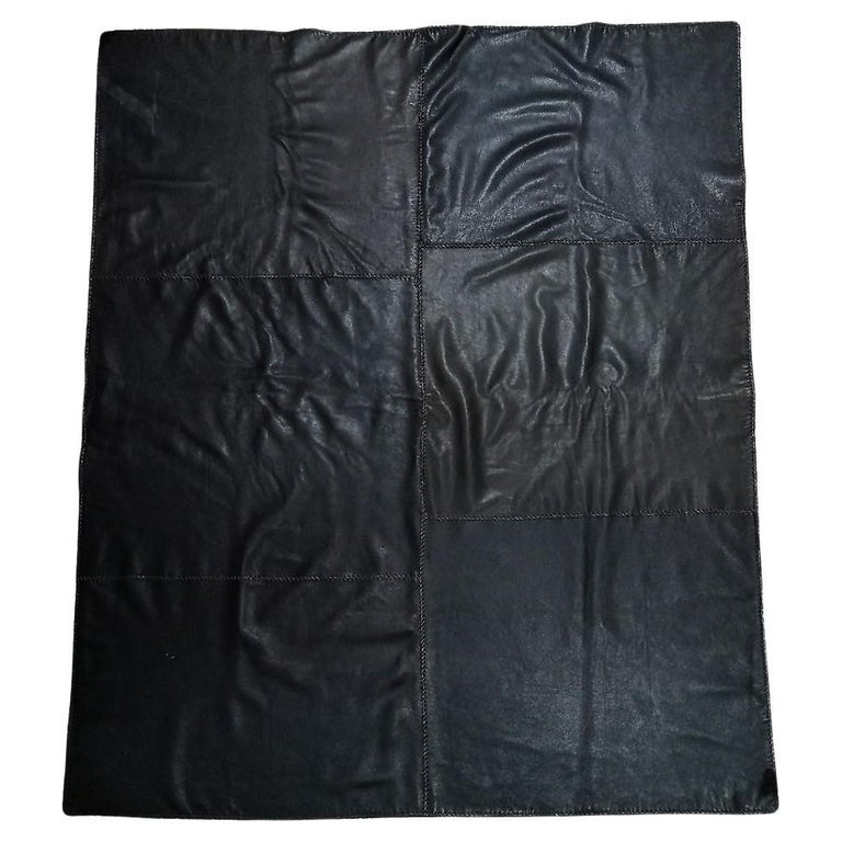 Leather and Wool Throw / Blanket For Sale at 1stDibs