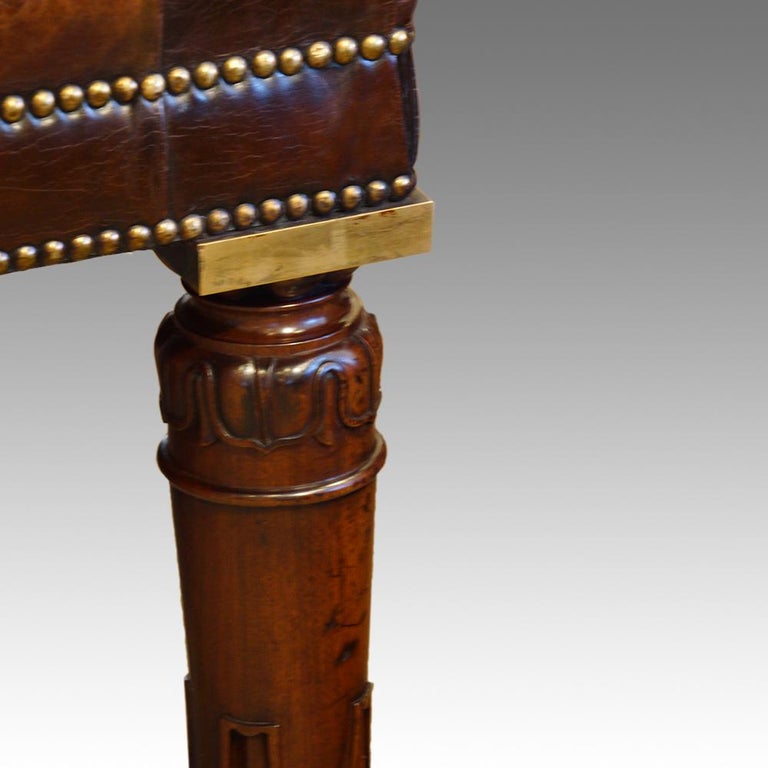 Leather Banquet Stool at 1stDibs