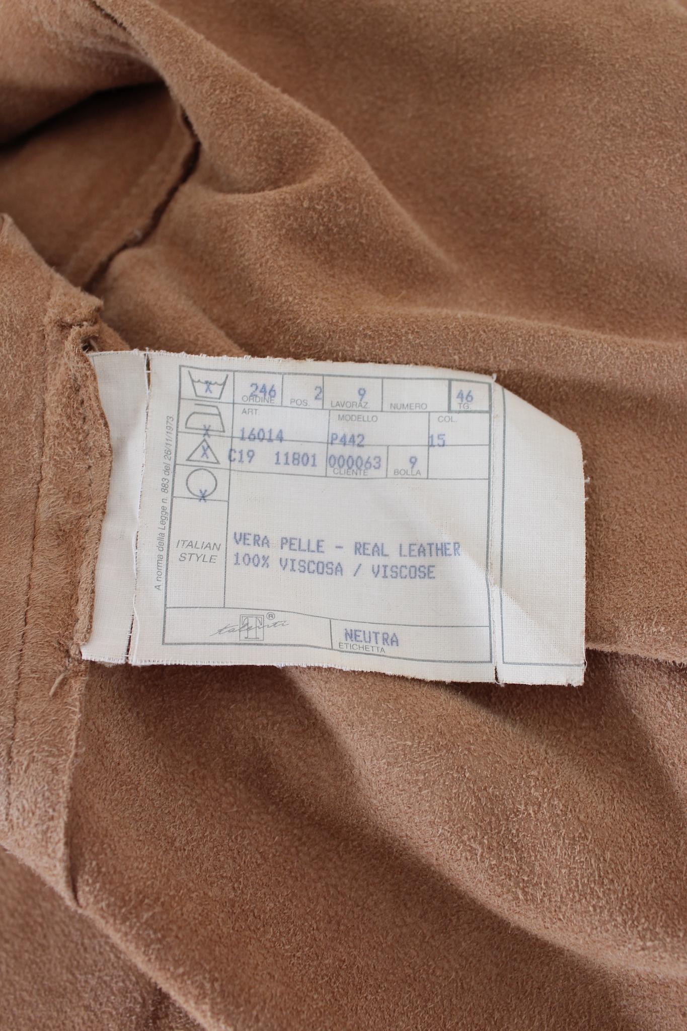 Leather Beige Vintage Classic Oversize Shirt at 1stDibs
