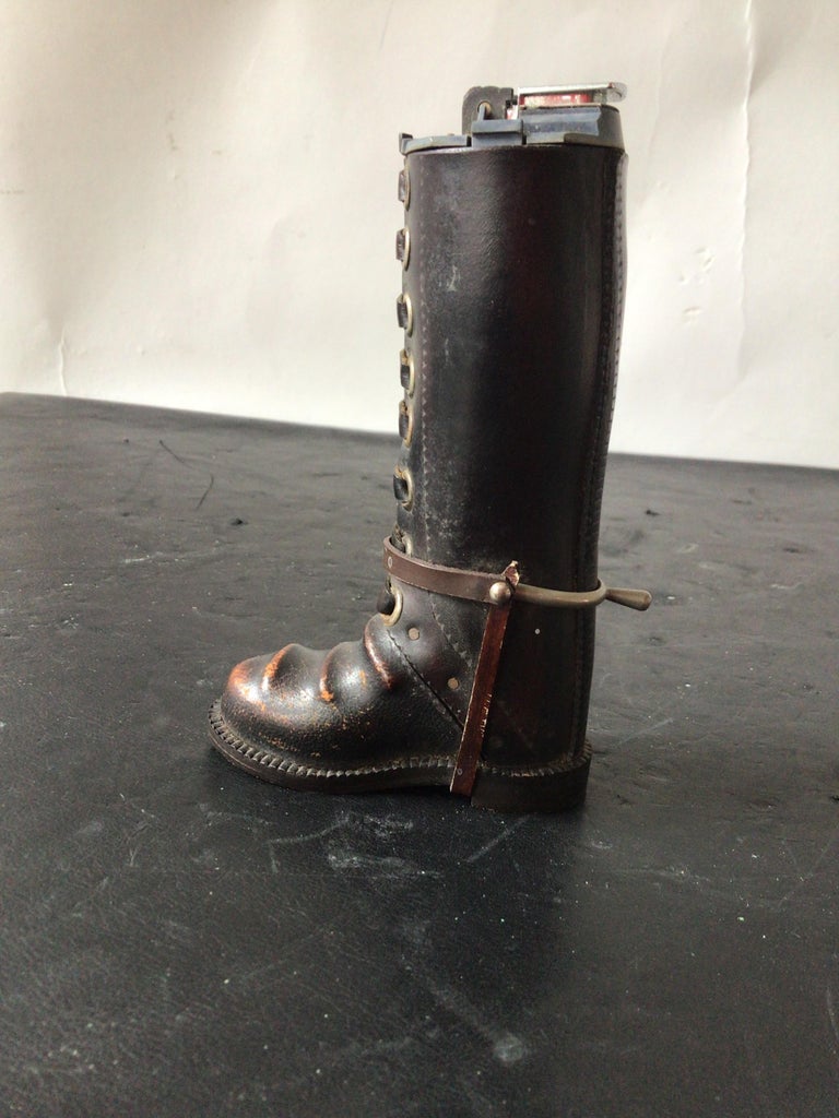 Italian Leather Boot Lighter For Sale at 1stDibs