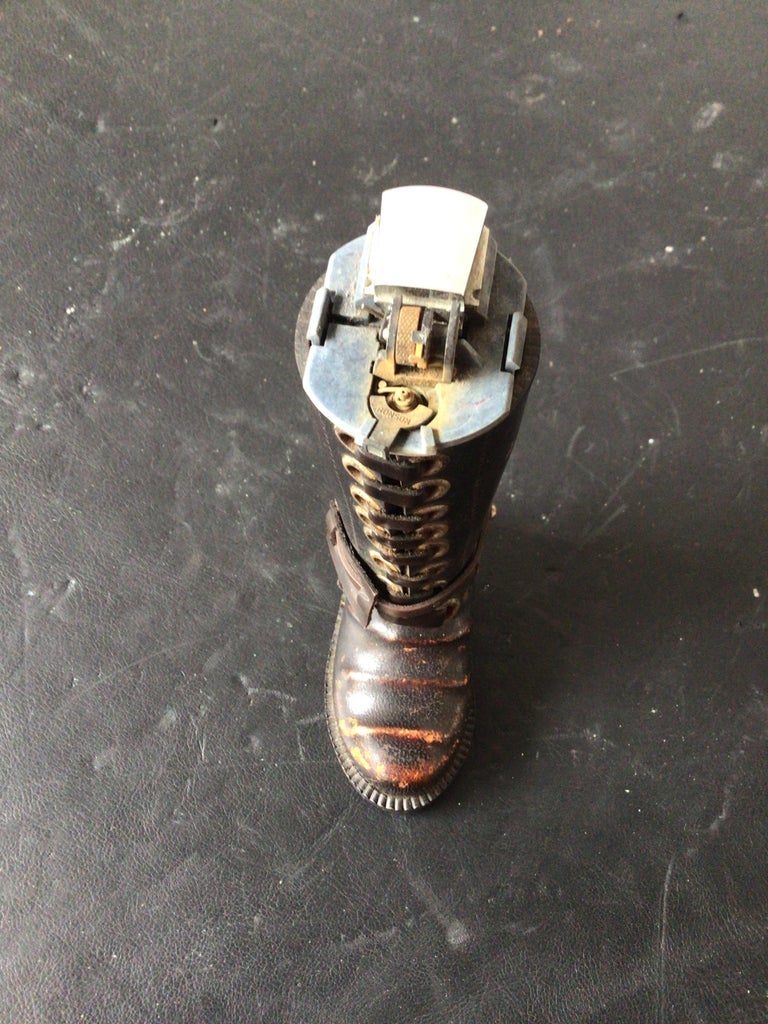Italian Leather Boot Lighter For Sale at 1stDibs