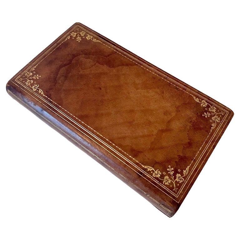 Leather Bound Hinged Book for Storage and Document Storage For Sale at ...