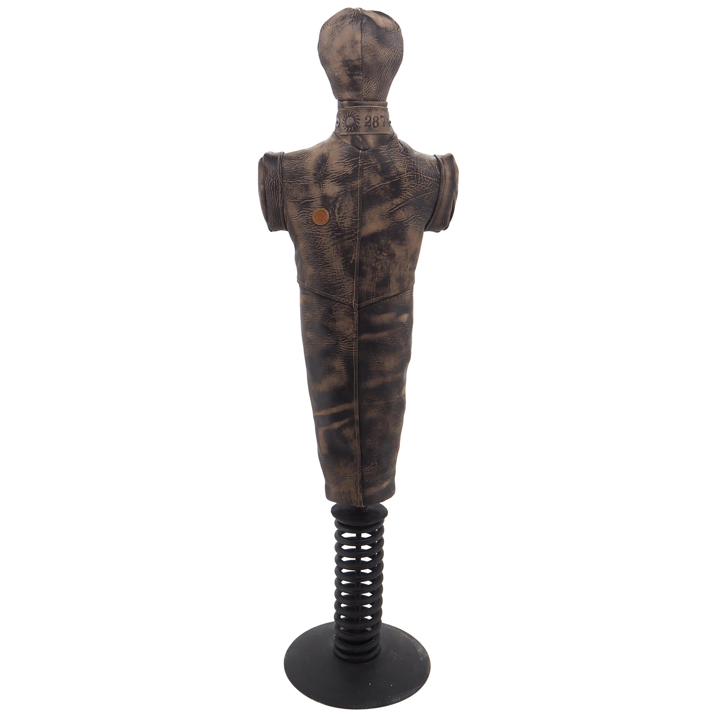 Red Leather Midcentury Wrestling Dummy For Sale at 1stDibs