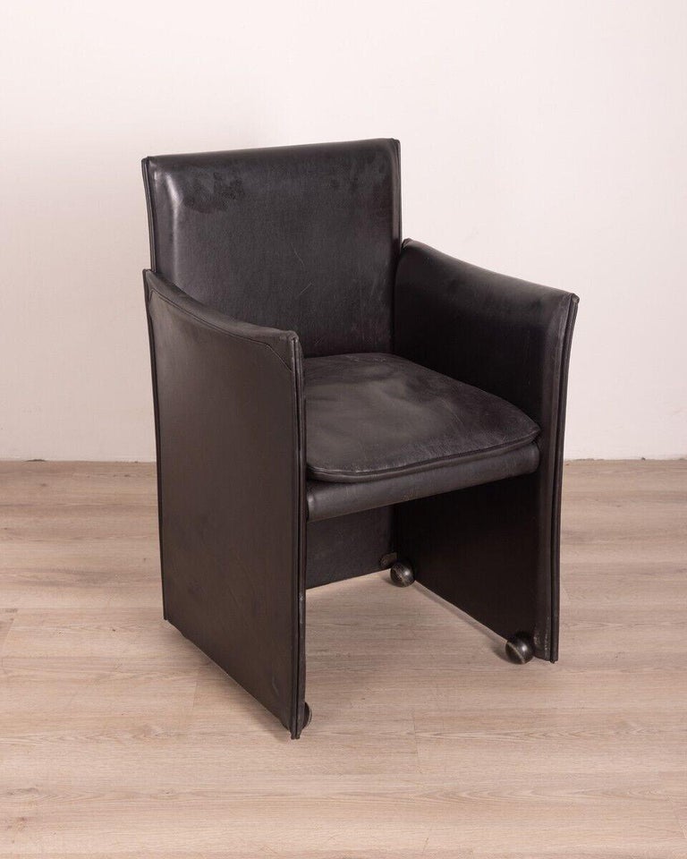 Leather Break 401 Chairs by Mario Bellini for Cassina, Set of 2 For ...