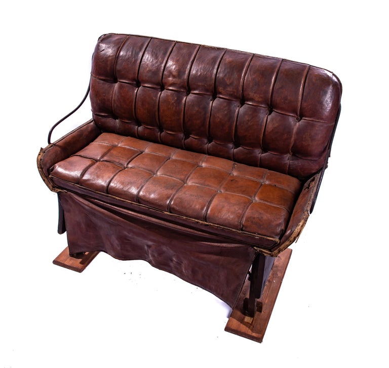 Leather Buggy Bench, 19th Century For Sale at 1stDibs