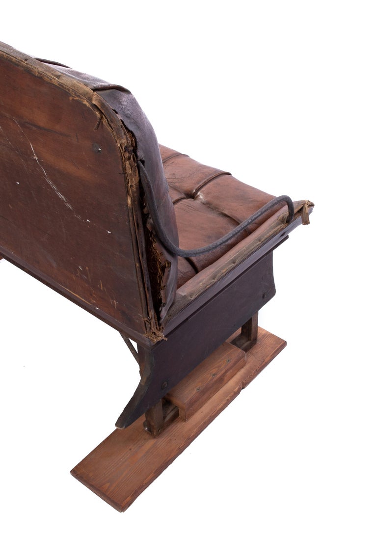 Leather Buggy Bench, 19th Century For Sale at 1stDibs