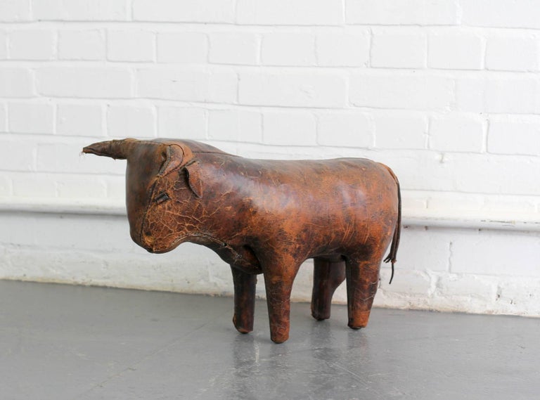 Leather Bull by Dimitri Omersa for Liberty, circa 1950s at 1stDibs