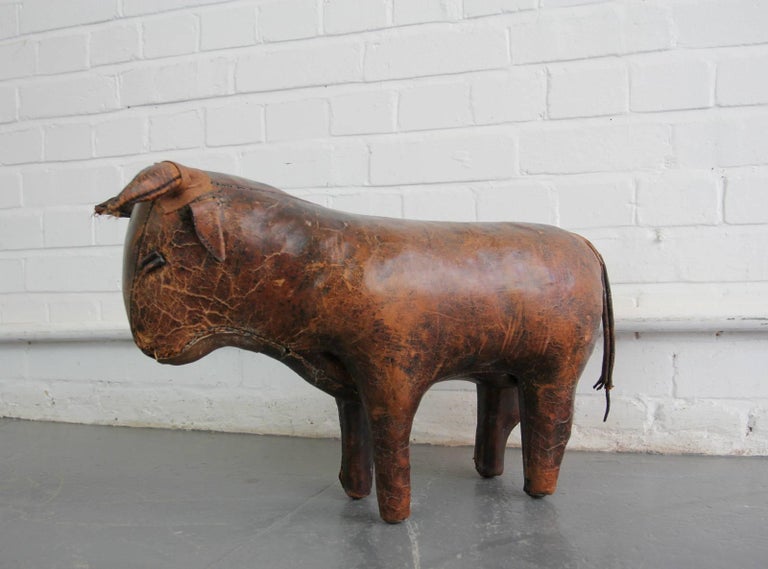 Leather Bull by Dimitri Omersa for Liberty, circa 1950s at 1stDibs