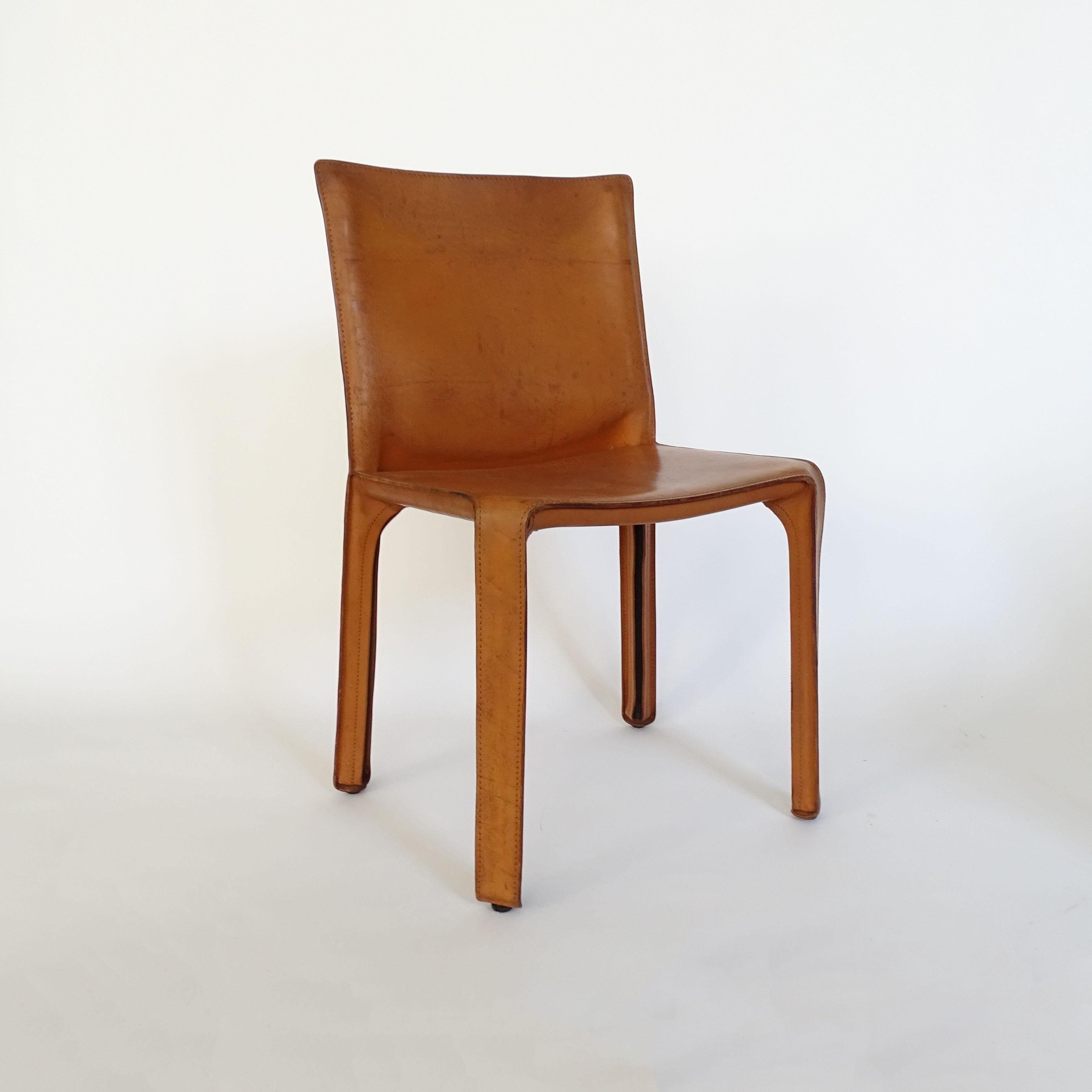 Leather Cab Chairs by Mario Bellini for Cassina, Italy, 1977 For Sale ...