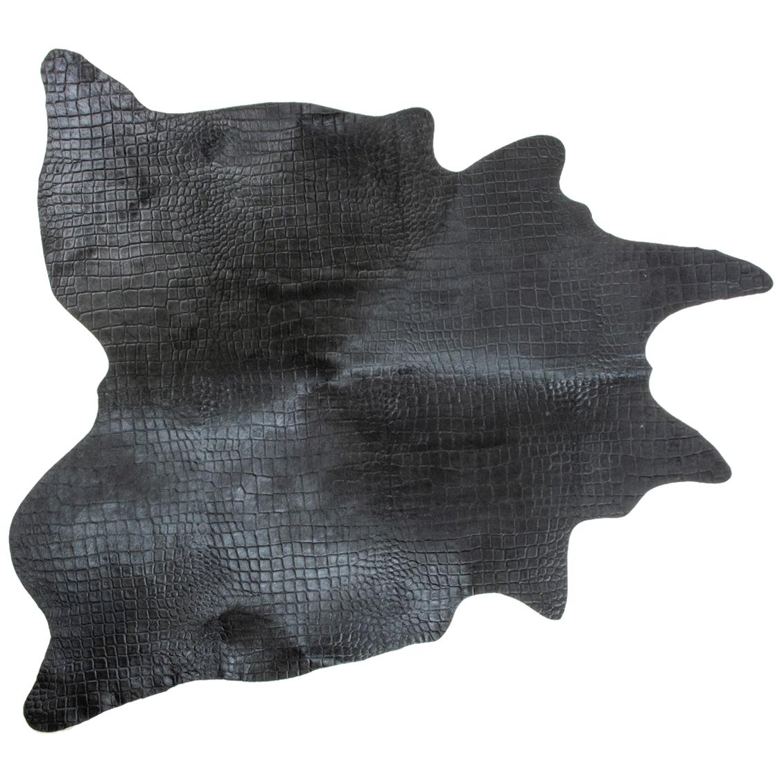 Brazil Cowhide Crocodile Printed Rug For Sale at 1stDibs