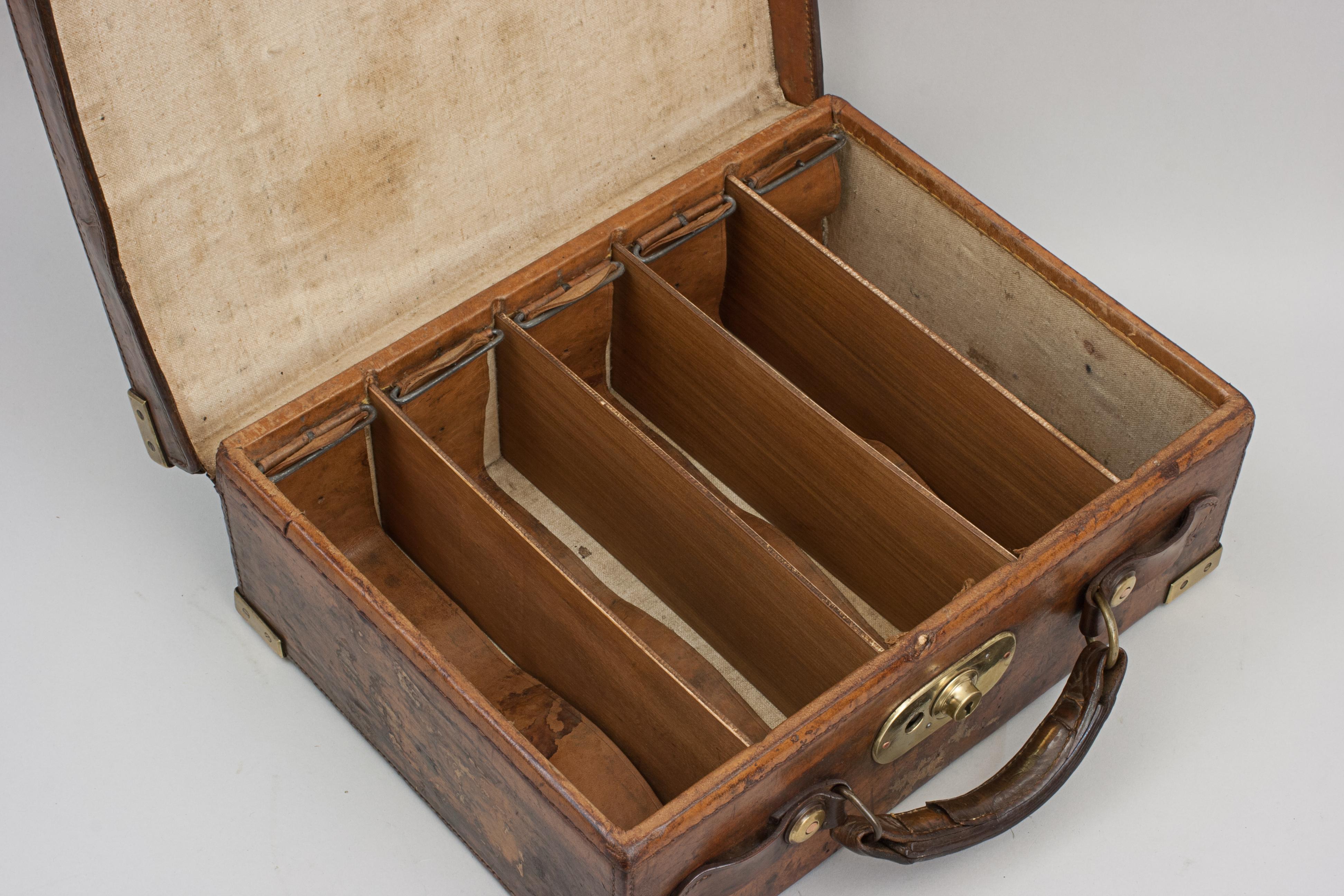 Leather Cartridge Magazine with Brass Corners For Sale at 1stDibs