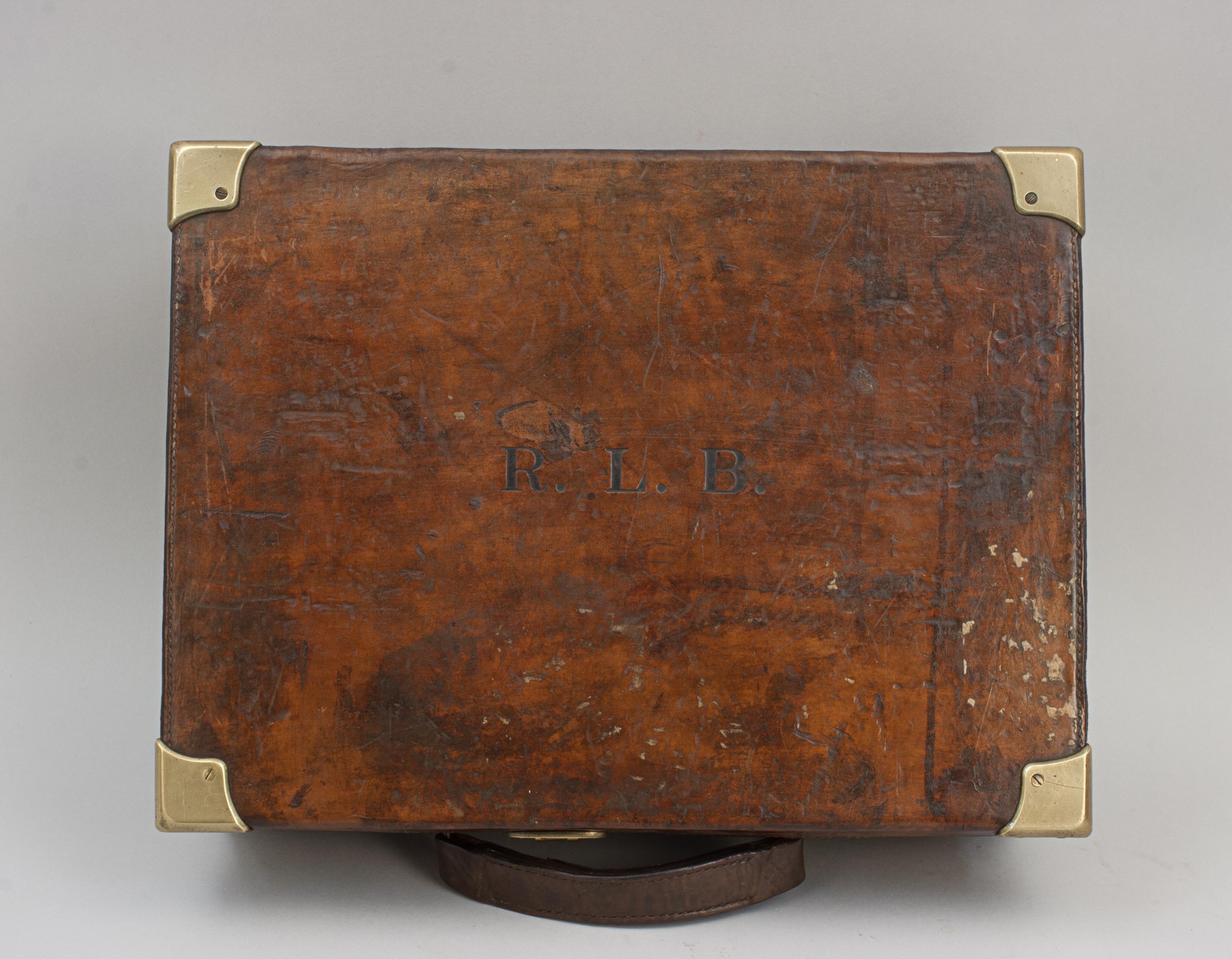 Leather Cartridge Magazine with Brass Corners For Sale at 1stDibs