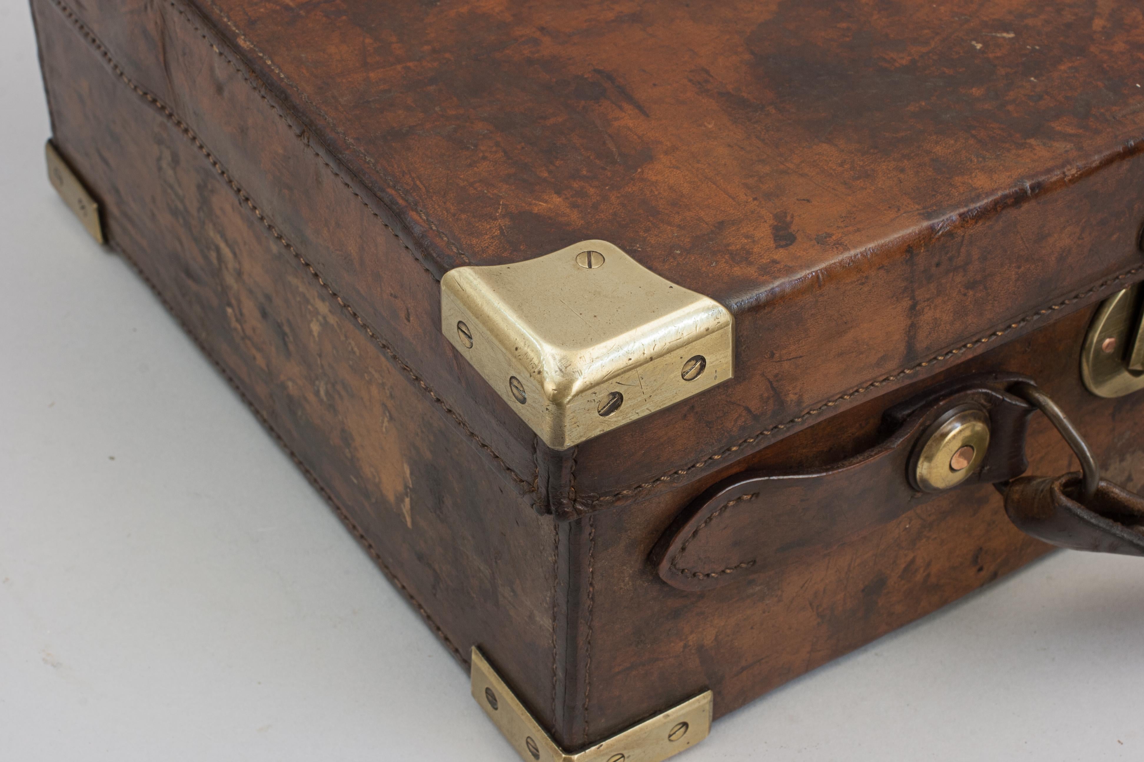 Leather Cartridge Magazine with Brass Corners For Sale at 1stDibs