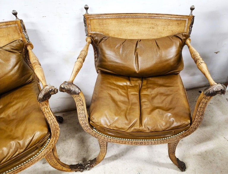 Leather "Cleopatra" Armchairs by Fergusson Copeland For Sale at 1stDibs