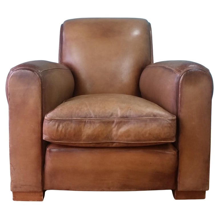 Leather Club Chair For Sale at 1stDibs