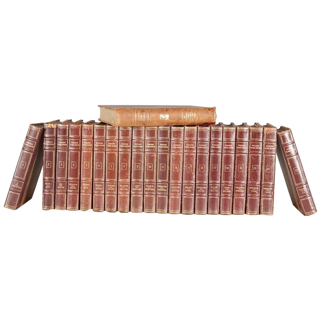 Leather Collection of 20 Book Set, 1909-1959 at 1stDibs