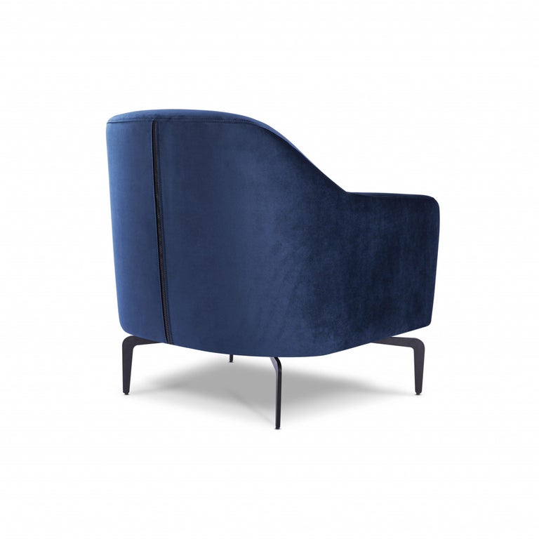 Armchair Suen, Leather Color Grey For Sale at 1stDibs