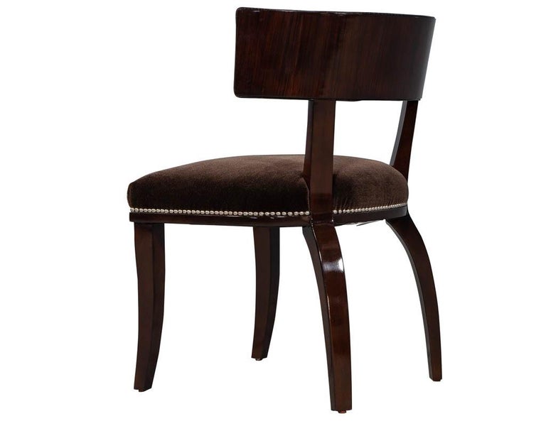 Leather Curved Back Side Chair at 1stDibs