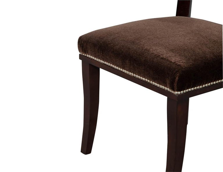 Leather Curved Back Side Chair at 1stDibs