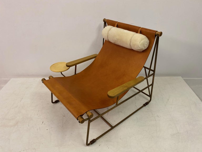 Leather Deck Lounge Chair by Tyler Hays for BDDW at 1stDibs