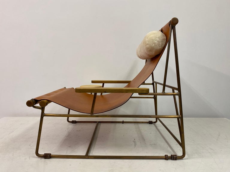Leather Deck Lounge Chair by Tyler Hays for BDDW at 1stDibs