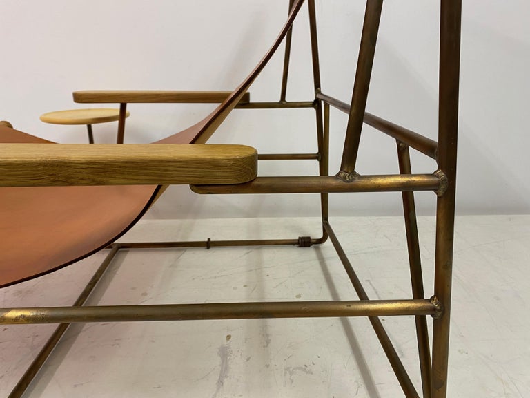 Leather Deck Lounge Chair by Tyler Hays for BDDW at 1stDibs