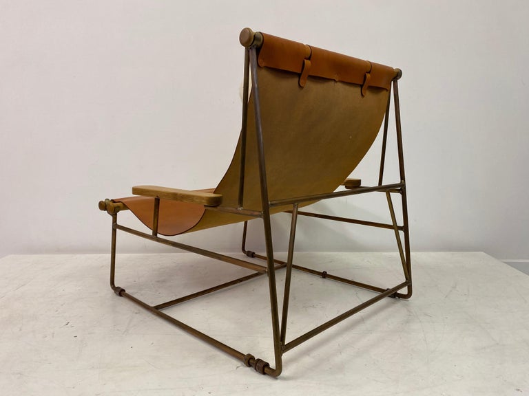 Leather Deck Lounge Chair by Tyler Hays for BDDW at 1stDibs