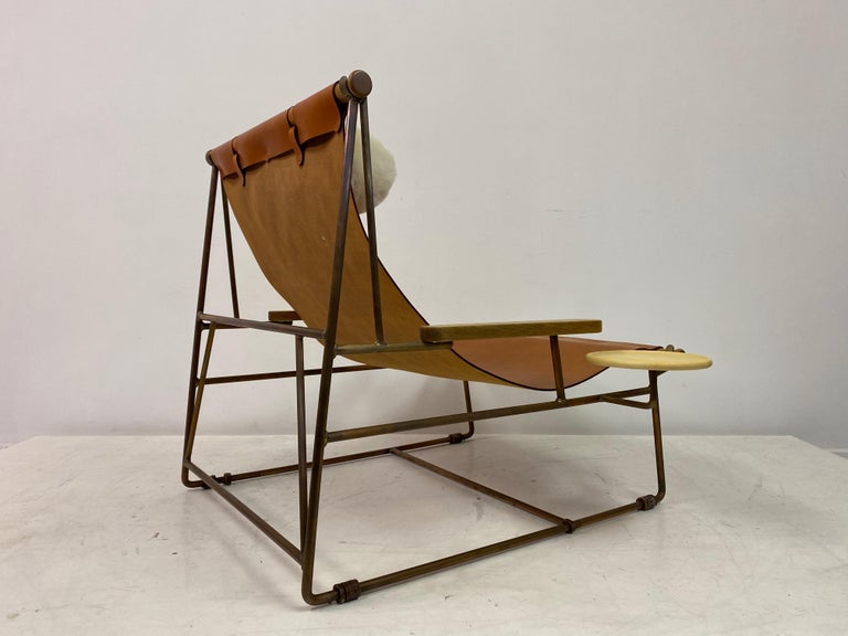 Leather Deck Lounge Chair by Tyler Hays for BDDW at 1stDibs