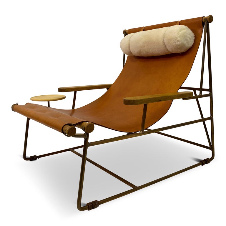Leather Deck Lounge Chair by Tyler Hays for BDDW at 1stDibs