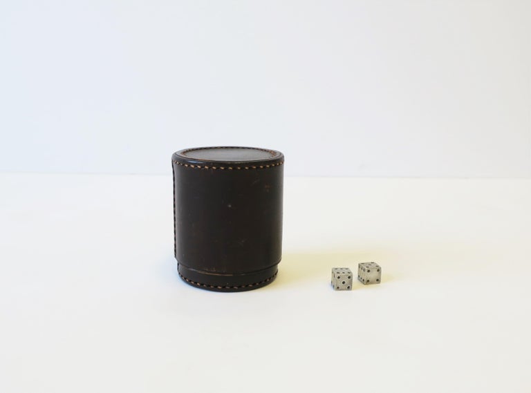 Leather Dice Shaker and Dice Set for Games For Sale at 1stDibs
