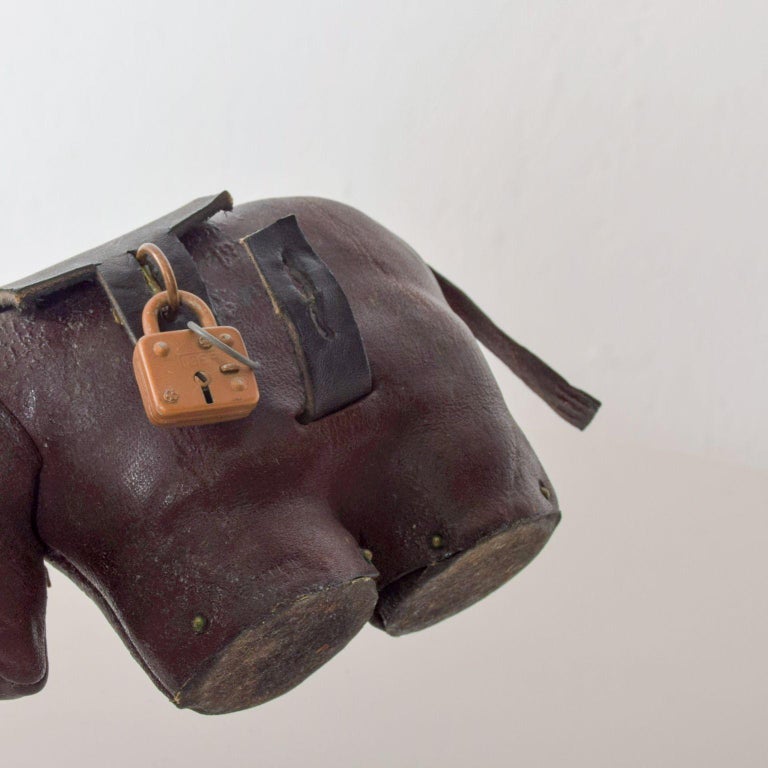 Leather Donkey Mule Money Coin Bank style Dimitri Omersa made England ...