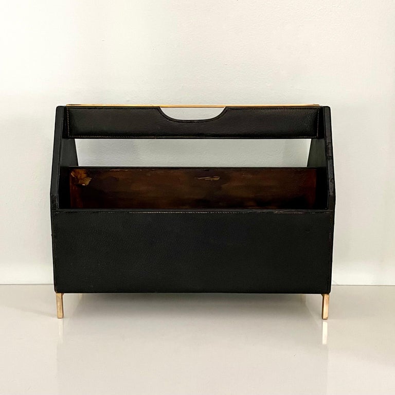 Cross Pen Company Leather Double Compartment Magazine Rack For Sale at ...